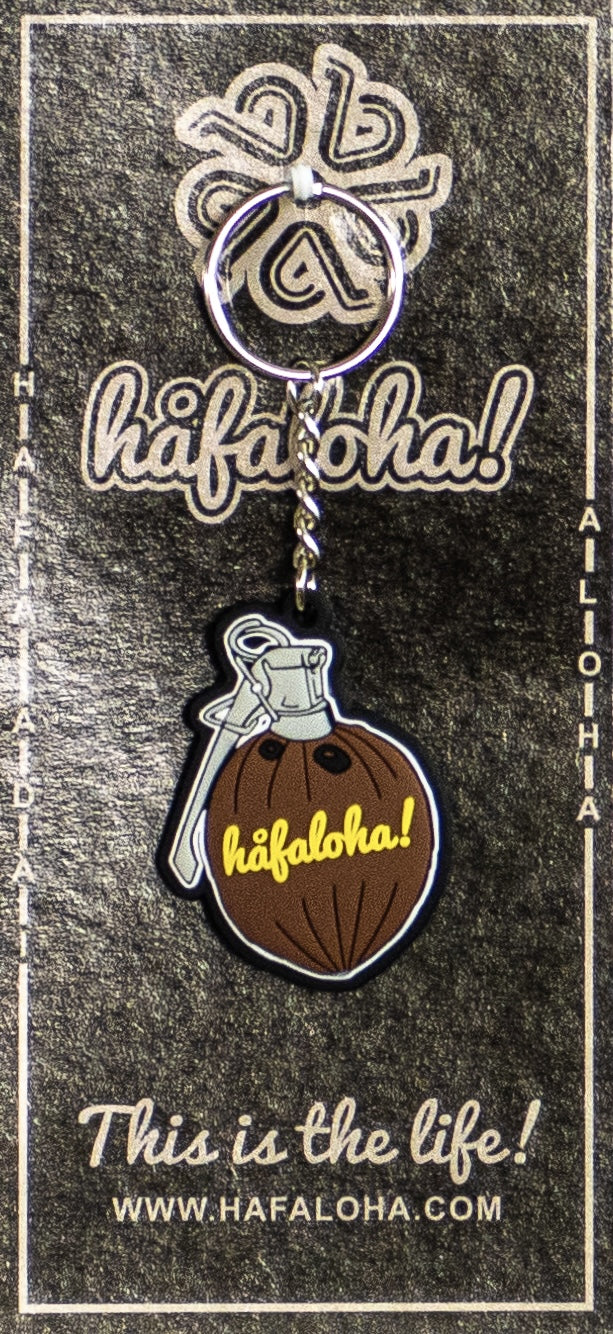 Coconut Grenade Rubber Keychain – Hafaloha
